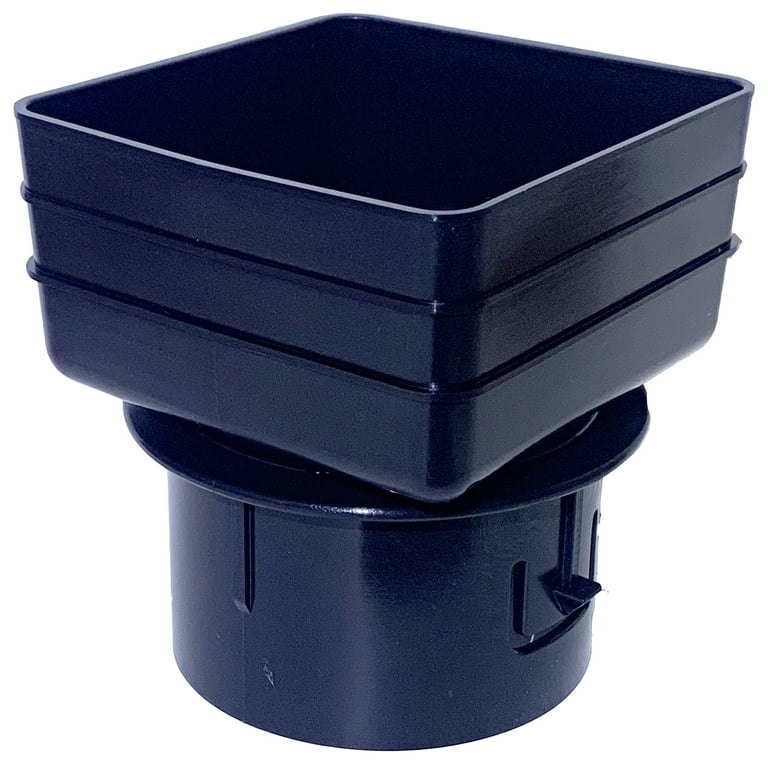 Gutter To Pipe Adapter 4x4 To 4 Inch Round Pipe Adapter - Adjustable ...