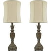 MESTAR 35-inch Bronze Buffet Lamps, Set of 2, Traditional Table Lamp ...