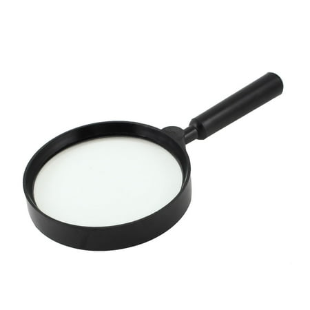 5X Black Plastic Frame Handle Magnifying Glass Magnifier 110mm ...