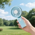 Cool Desktop Handheld Lanyard Small Fan USB Rechargeable Quiet Portable ...