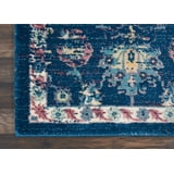 Nourison Fusion Vintage Bordered Navy/Pink Area Rug - Walmart.com