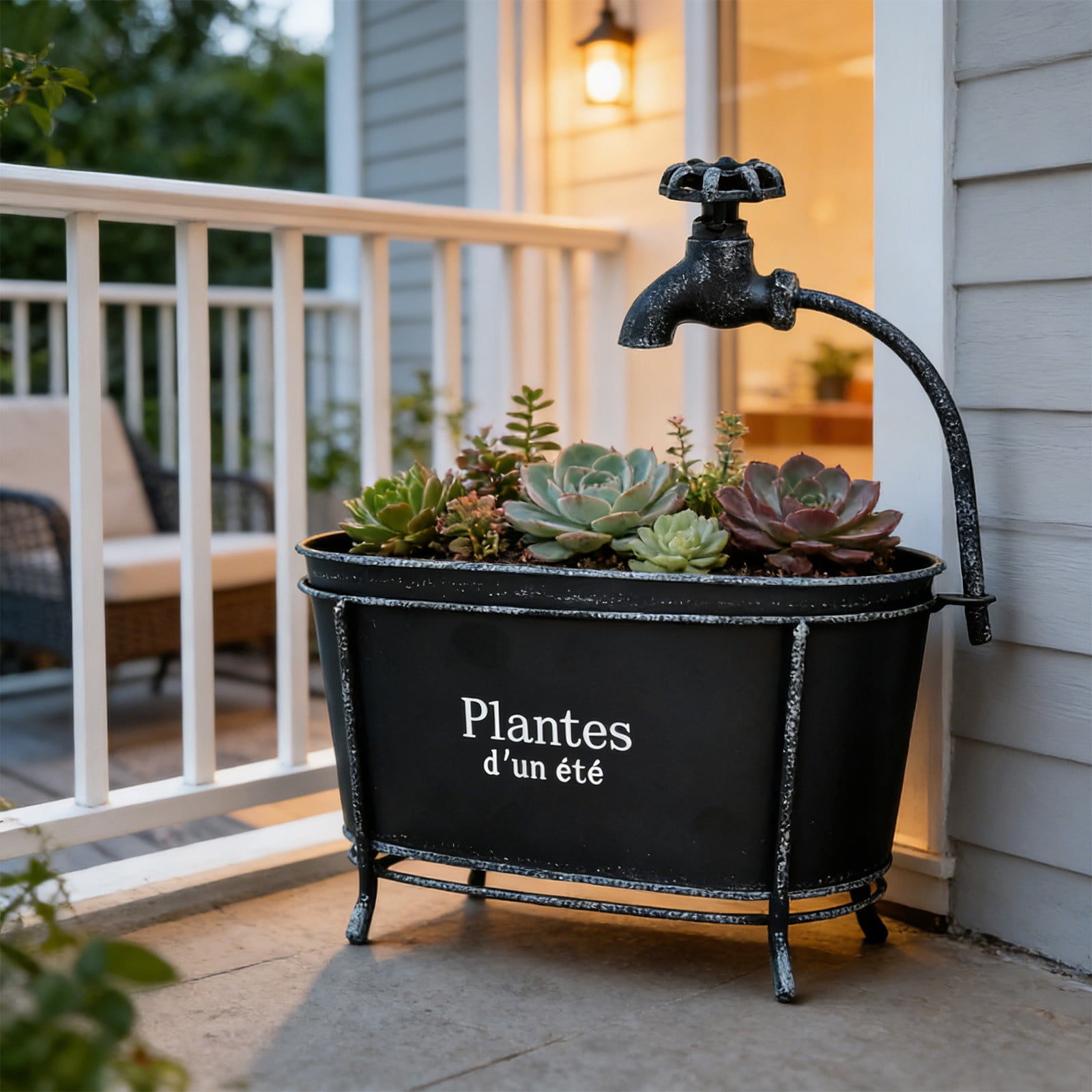 Click here for Dvkptbk Metal Pot Vintage Green Iron Faucet Plante... prices