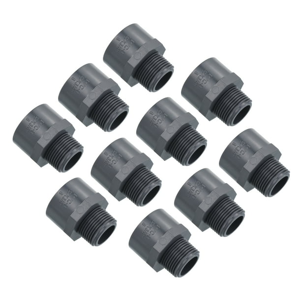Uxcell PVC Pipe Fitting G3/4 Male Thread 32mm Socket Straight Connector ...