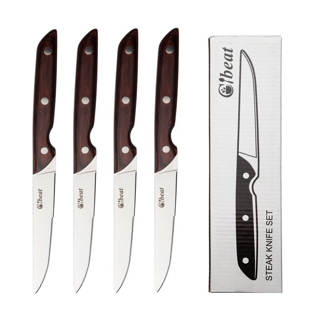 Steak Knives, 8 Pieces Steak Knife Set With Sharp Serrated Blade ...