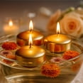 Balsa Circle 12 Gold 2 in Dripless Unscented Wax Discs Floating Candles ...
