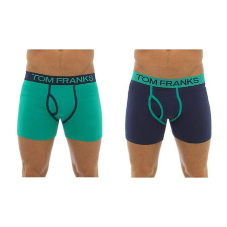 Tom Franks Mens Cotton Stretch Boxer Short Trunk (Pack of 2) | Walmart ...