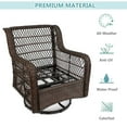 Arttoreal Outdoor 360-Degree Swivel Wicker Rockers with Cushions ...