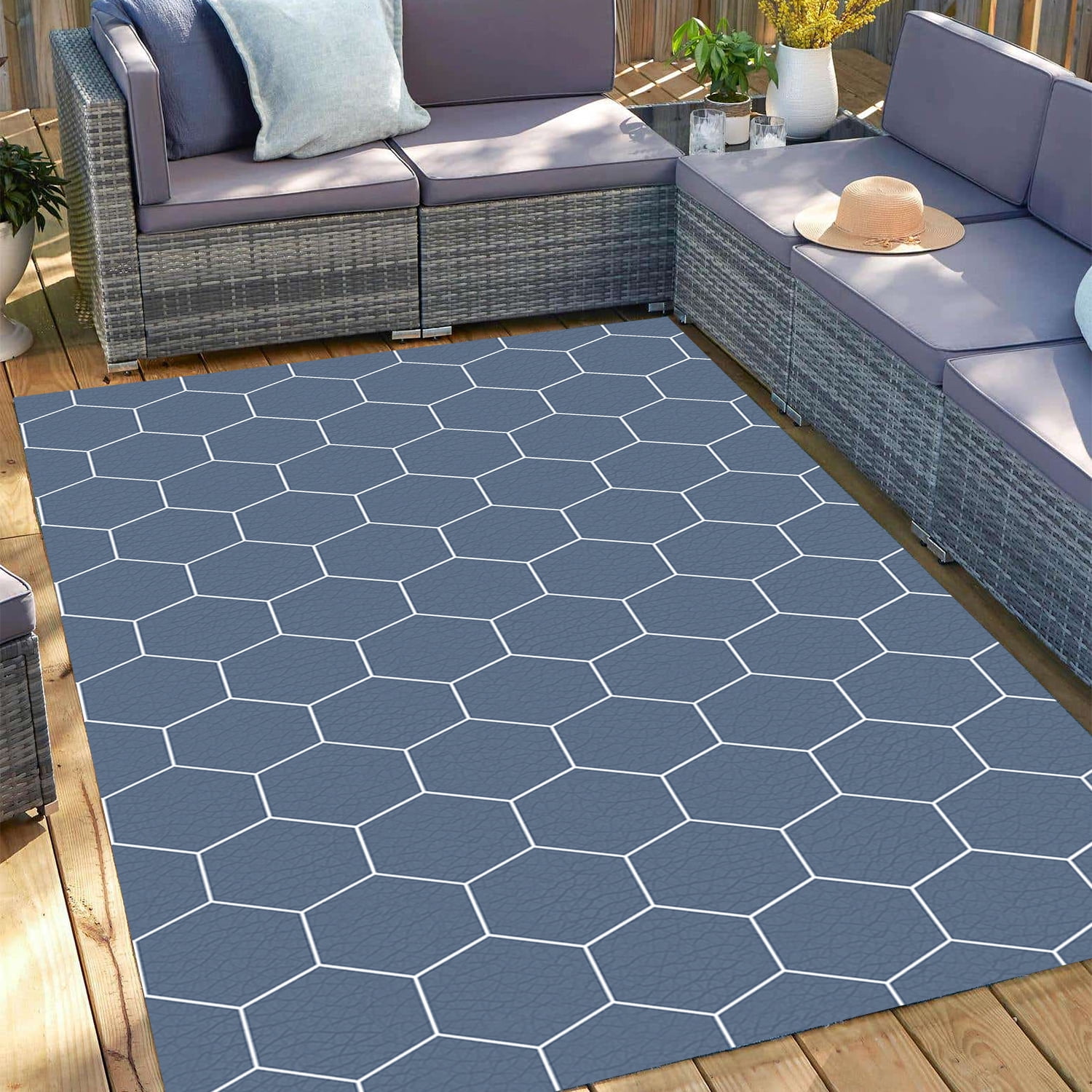 JML Outdoor Rug Lightweight Plastic Waterproof Outside Mats for Patio ...