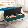 46" End of Bed Bench, Storage Bench with Metal Base Holds up to 500 lbs ...