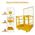 43"x45" Forklift Safety Cage, 1300 LBS Capacity Forklift Work Platform ...