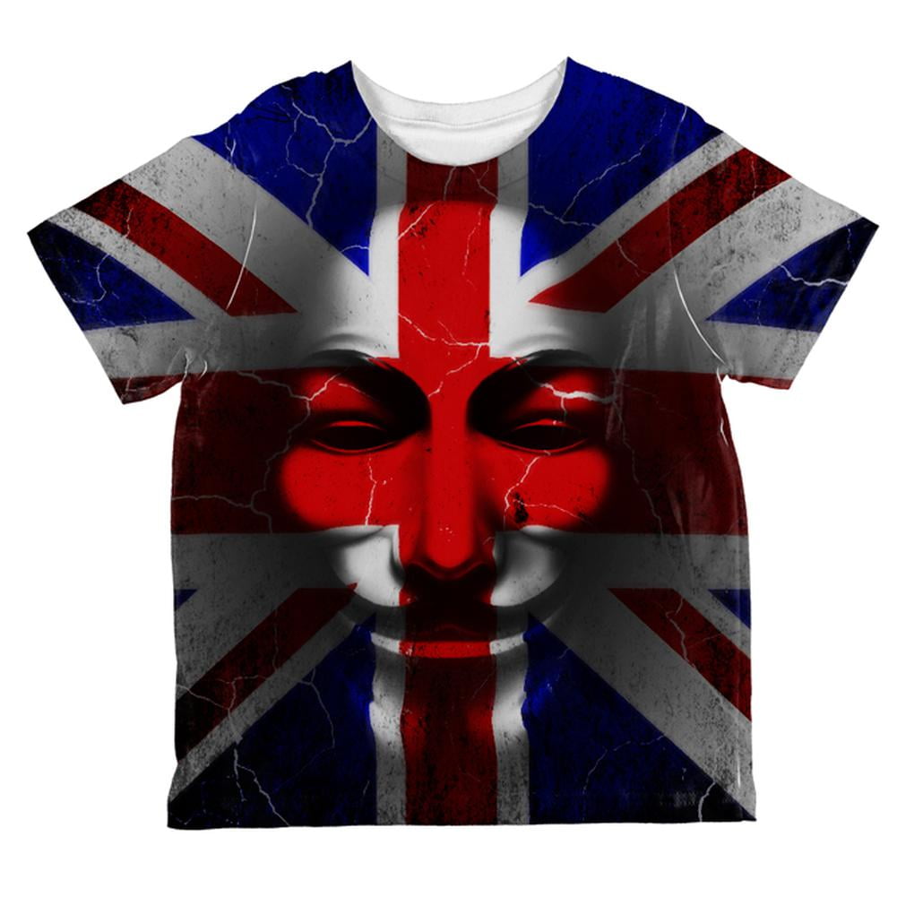 Guy Fawkes Day Union Jack Distressed British Flag Mask All Over Toddler ...