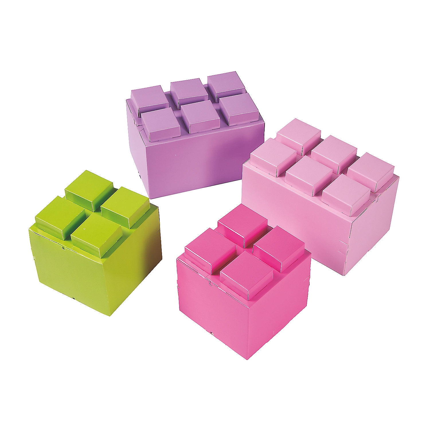 Girl Color Brick Centerpiece - Party Decor - 4 Pieces - Walmart.com