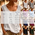 TKLPEHG Women's Cotton Linen Sleeveless Tank Top V-Neck with Button ...