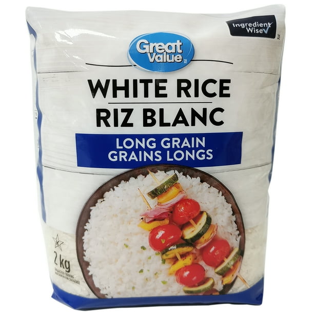 Great Value Long Grain White Rice, 2 kg - Walmart.ca