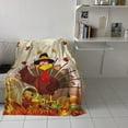 Thanksgiving Turkey Throw Blankets, Fall Leaf Autumn Harvest Pumpkin ...