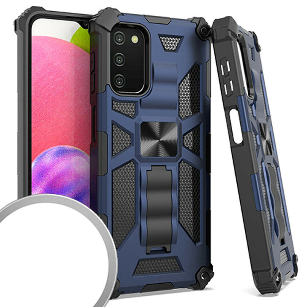 Kaleidio Case For Samsung Galaxy A03S (2022) [Tactical Hybrid] Rugged Shockproof [Kickstand ...