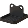 Black Cat Ear Pot Lid Organizer with Drip Tray, Kitchen Utensil Holder ...