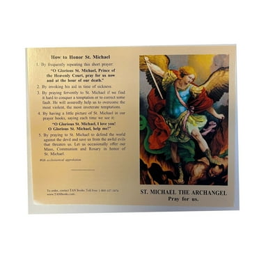 St. Michael the Archangel Prayer Card (RCC 9E) - Walmart.com