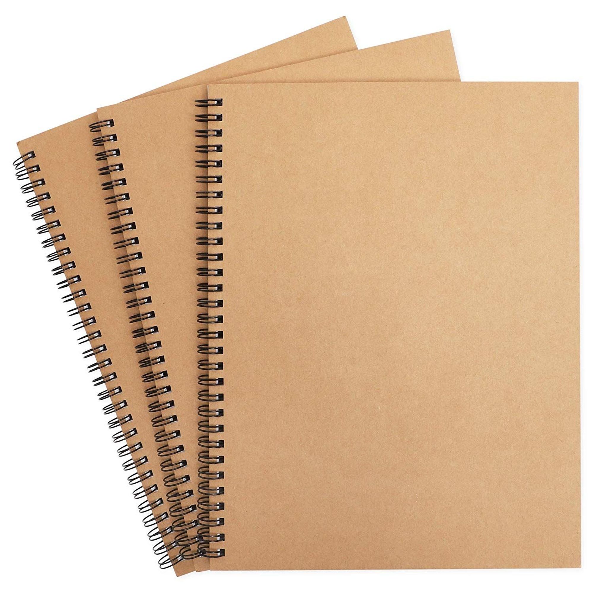 3 Pack Kraft Hardcover Blank Unlined Drawing Sketchbook Notebook 3 Pack Kraft Hardcover Blank Unlined Drawing Sketchbook Notebook