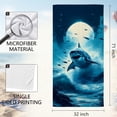 Oversized beach towels shark A shark swimming in the ocean with a full ...