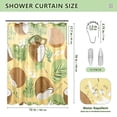 BZSMCE Cartoon Coconut Leaves Pattern Pattern Bathroom Shower Curtain ...