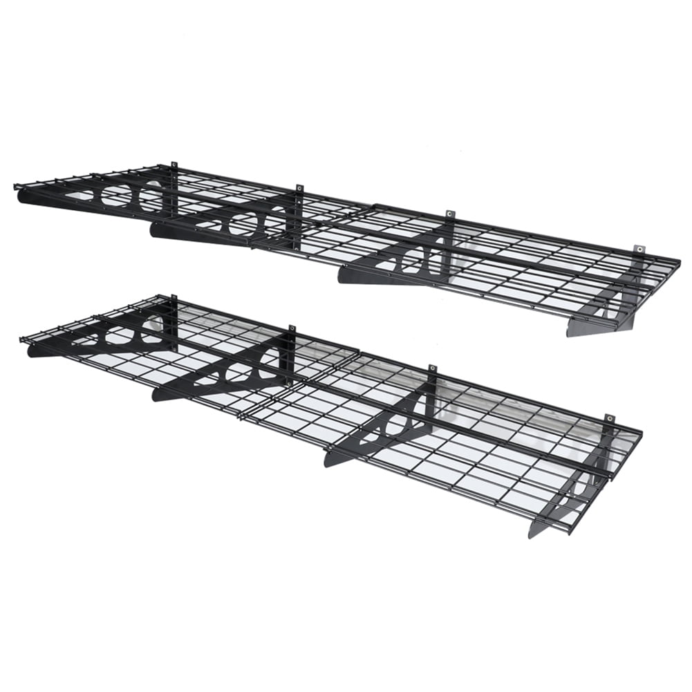 Nitouy 2 Pack 2x6ft 24 inch by 72 inch Wall Shelf Garage Storage Rack nitouy-2-pack-2x6ft-24-inch-by-72-inch-wall-shelf-garage-storage-rack