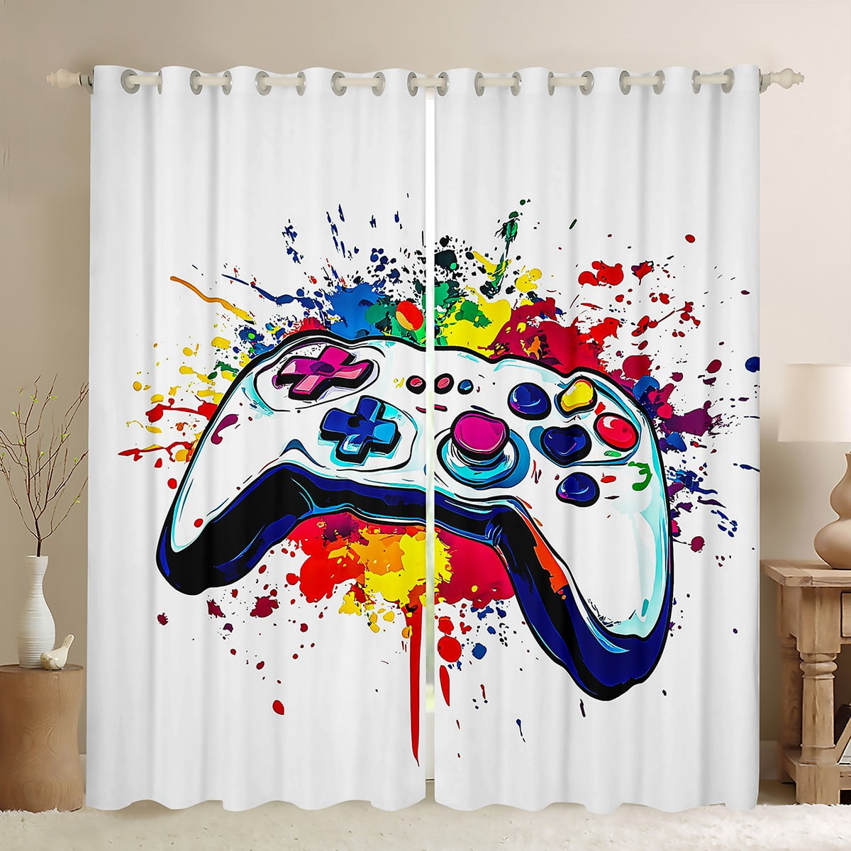 Click here for Erosebridal Gamer Curtains For Bedroom Living Room... prices