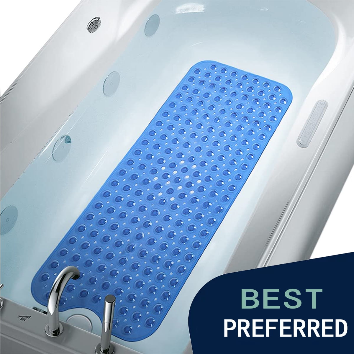 MEKBOK Bathtub and Shower Mats, Extra Long Non-Slip Bath Mat (39" x 16 ...