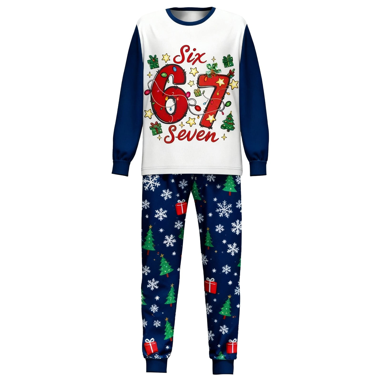 Click here for Tweang Six Seven 6 7 Meme Christmas Pajamas Set Wo... prices