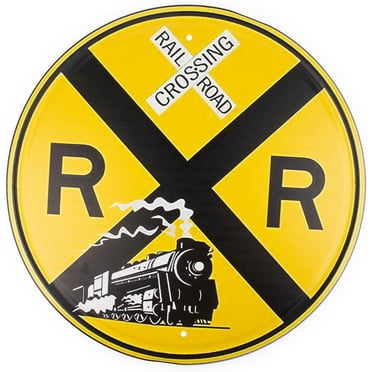 Vintage Style Metal Tin Railroad Sign - To Trains Arrow Model Train ...