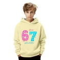 Boys Graphic Print Hooded Sweatshirt Long Sleeve, Soft Fleece Pullover ...