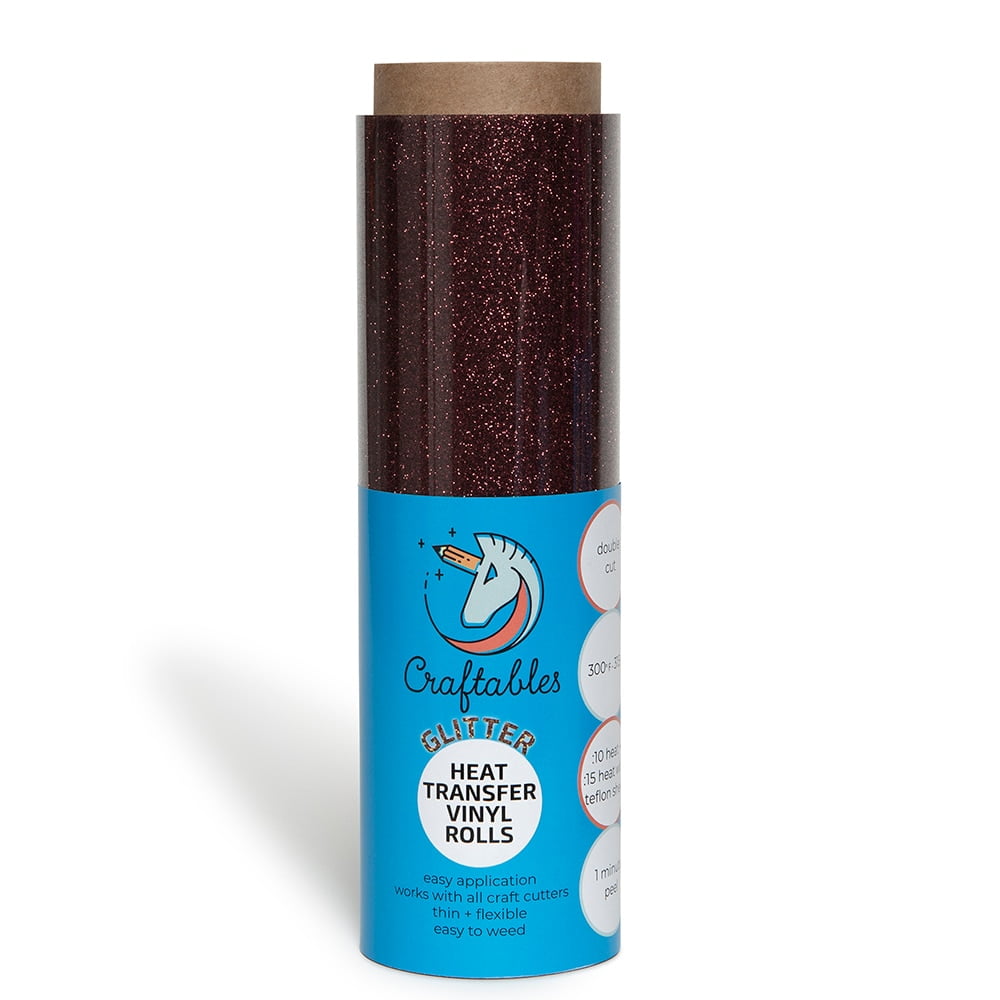 Maroon Glitter Heat Transfer Vinyl 25 ft. Roll HTV - Easy to Weed ...
