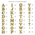 S.E.I. 2-inch Chunky Glitter Easy Iron-on Letters Transfer, Gold ...