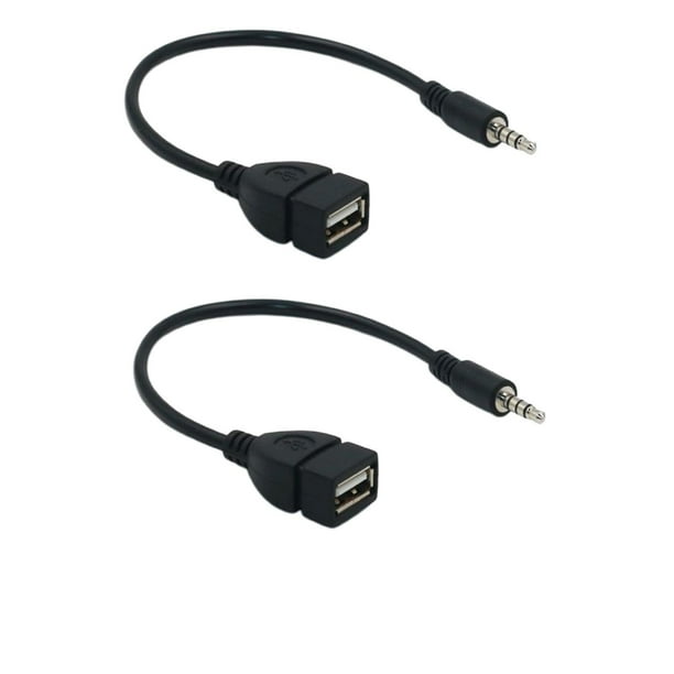 s 3.5mm Male Plug to USB Female Adapter Cable for Car Port - Walmart.ca