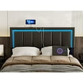IKIFLY LED Headboard Full Size, Adjustable Height, 2 USB Ports, Faux ...
