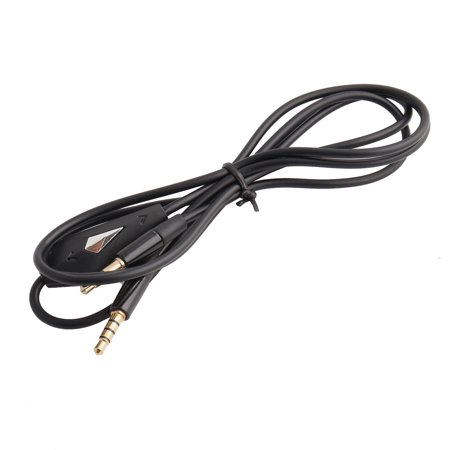 3.5mm Audio Cable In-Line Remote Male to Male Black for Car Stereo ...