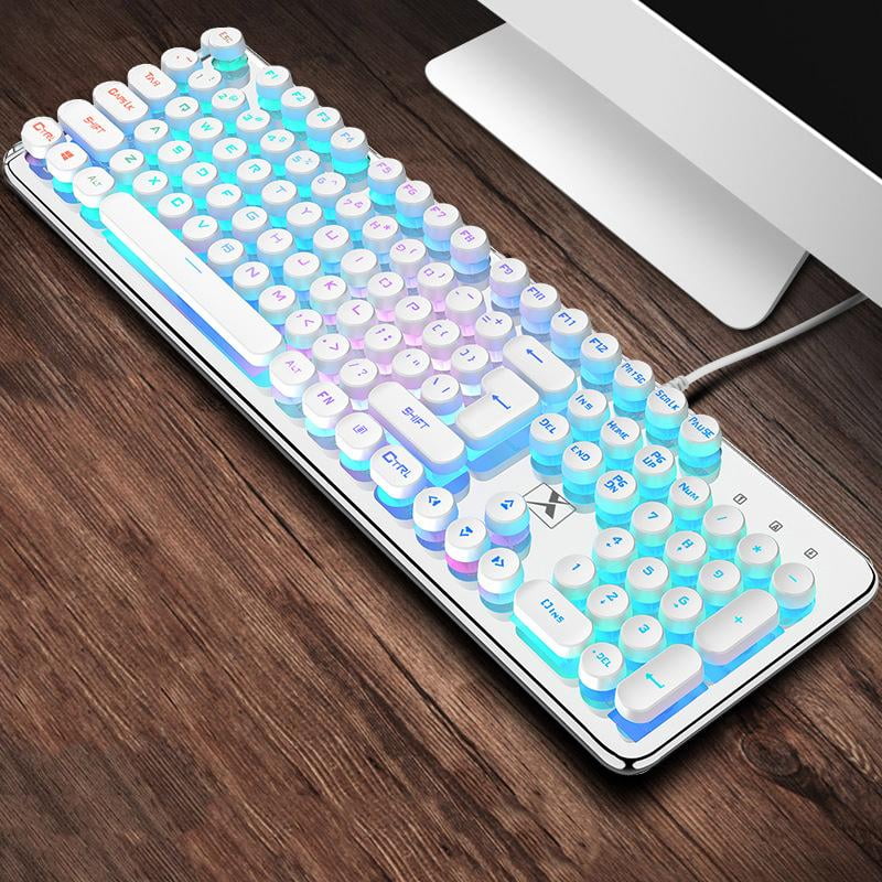PANDACO White K620 Rainbow Backlit Wired Keyboard | Walmart Canada