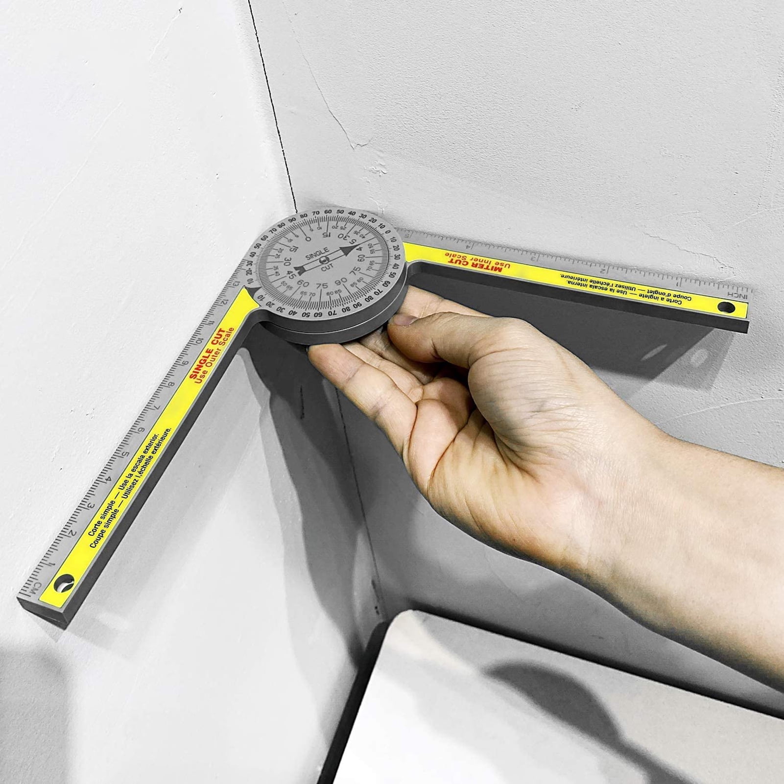 Buy MEGAWHEELS Miter Saw Protractor with Measuring Rulers, Carpenter ...