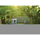 50-inch Hummingbird Black Metal Garden Bench - Walmart.com