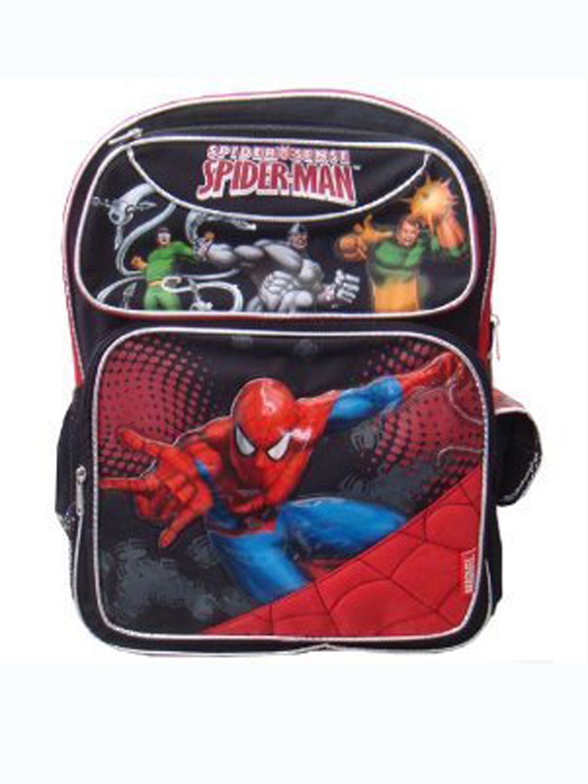 Full Size Black Spider Sense Spiderman Backpack - Walmart.com