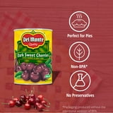 Del Monte Canned Dark Sweet Pitted Cherries, Heavy Syrup, 15 oz Can ...