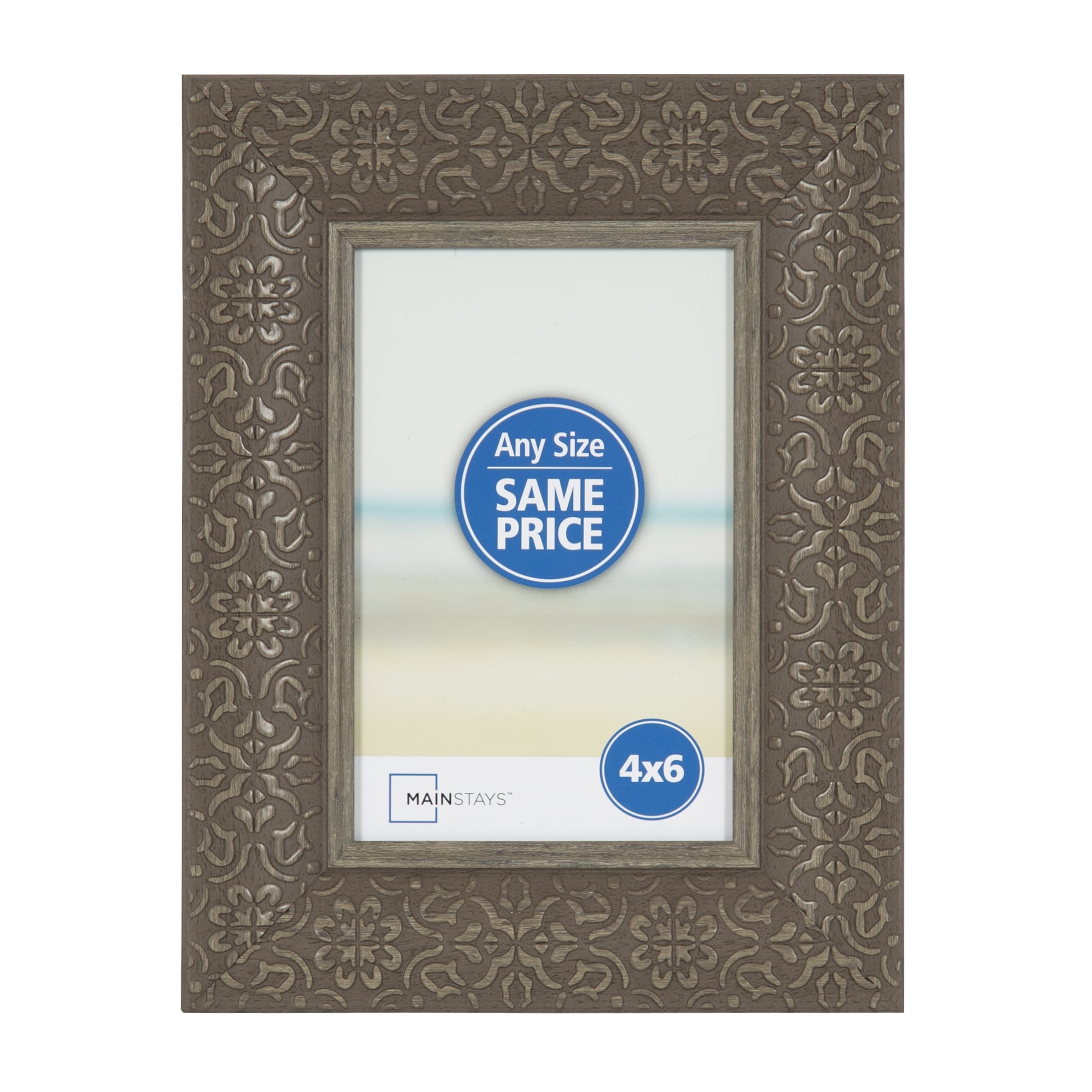 Mainstays 4x6 Rustic Brown Tabletop Picture Frame - Walmart.com