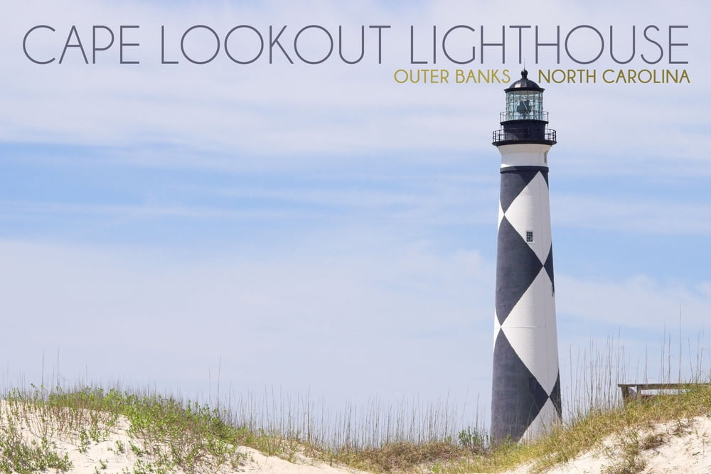 Cape Lookout Lighthouse, Outer Banks, North Carolina (36x54 Giclee ...