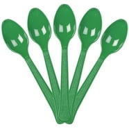 Touch of Color Creative Converting Plastic Spoons, Emerald Green, 24 Ct ...