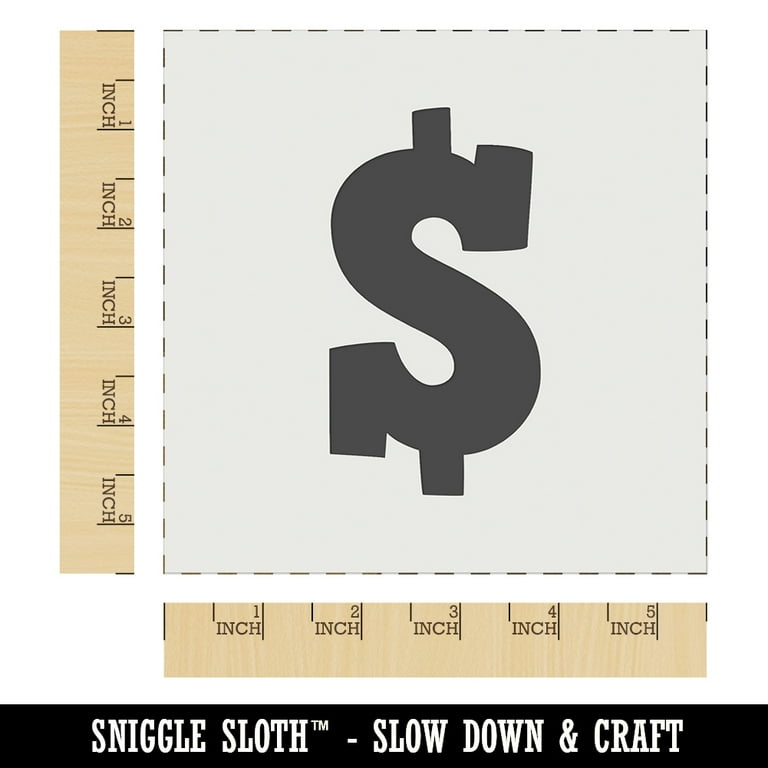 Dollar Stencil Dollar Sign Money Symbol DIY Cookie Wall Craft Stencil