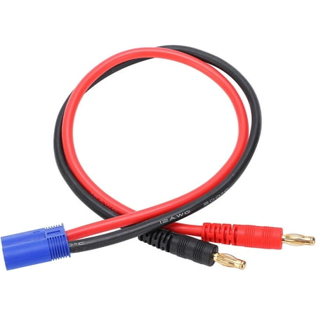 4.0mm Banana Head to EC5 Plug 12AWG Silicone Wire 36.3cm for B6 Lipo RC ...