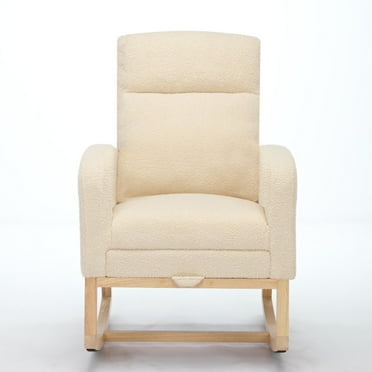 Luccalily Rocking Accent Chair, Upholstered Glider Chair with Fabric ...