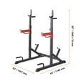 KFFKFF Squat Stand Power Rack, Load 600 Lbs, Multi-Function Adjustable ...