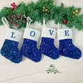 BOPORO Family Initial Christmas Stocking Knit Xmas Socks Decoration ...