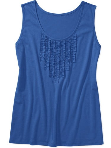 Women's Plus Ruffle Trim Tank - Walmart.com